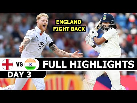 INDIA VS ENGLAND FULL HIGHLIGHTS 1ST TEST MATCH 2025 DAY 3 | IND VS ENG
