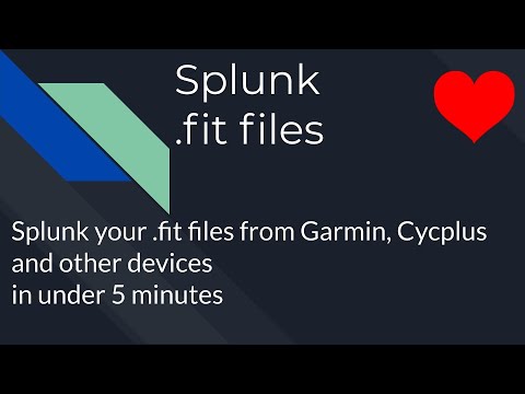 How to ingest .fit files into Splunk in under 5 minutes