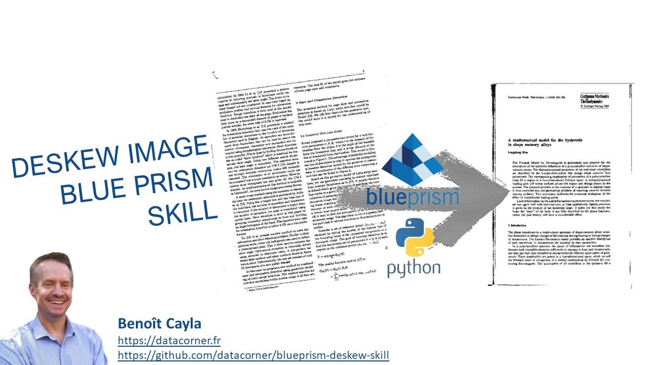 Deskew images and pdf with Blue Prism