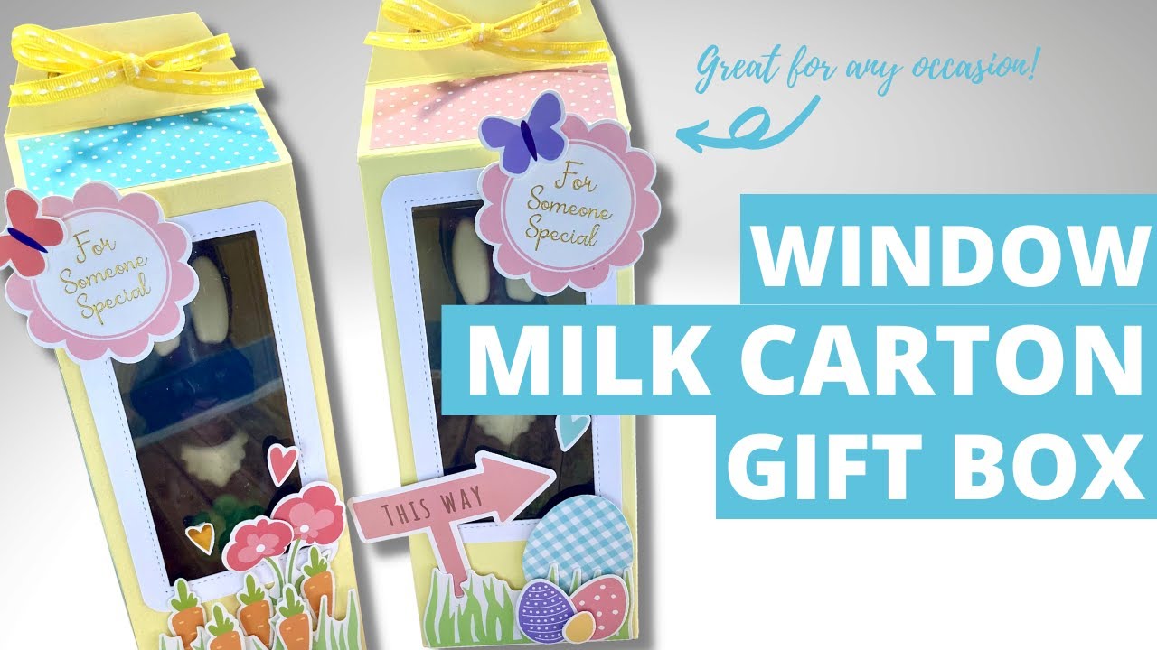 DIY Window Milk Carton Gift Box Tutorial