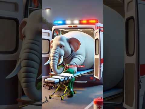 Cute Cartoon Elephant in Medical Emergency β Funny & Surreal Art#animals #ai #reels #like