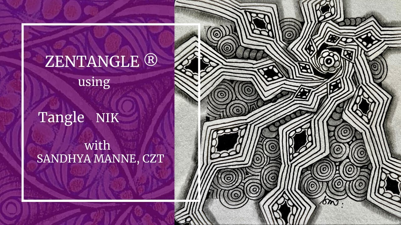Zentangle® Mini Project with Tangle NIK beginners tutorial