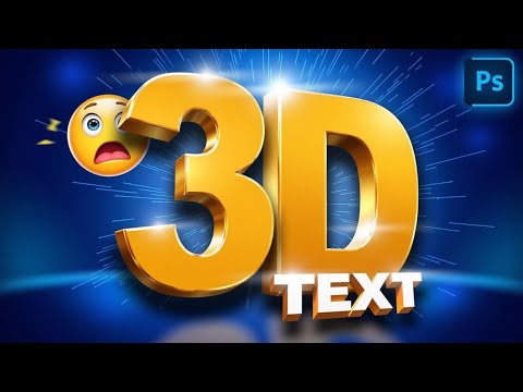 Create Viral 3D Text in Photoshop – Super Easy! 🔥 #photoshoptutorial