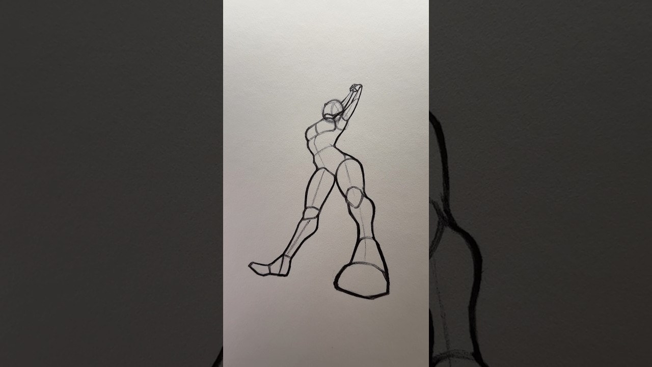 How to draw a Dynamic Stretching Pose ⭐️Tutorial⭐️ #drawing #pose #tutorial #howtodraw #art #artist