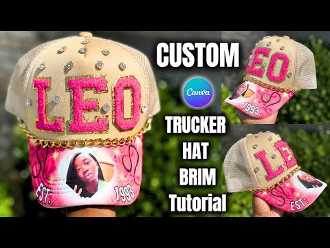 How To Customize A Trucker Hat Brim | How To Edit In Canva