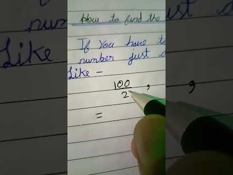 How to find the half of any numberπ€―#shorts