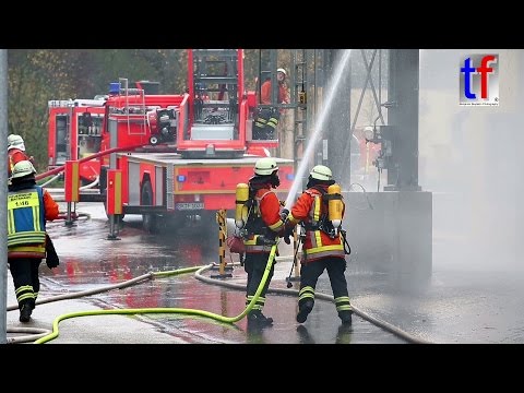 Fire in a Sewage Sludge Silo / Brand im Klärschlammsilo, Klärwerk Backnang, Germany, 09.11.2015.