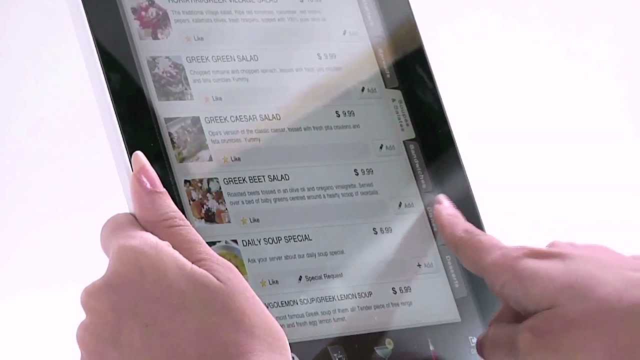 iPad Menu / Android Menu for Restaurants - Titbit Digital Menu