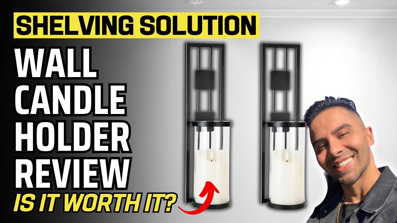 SHELVING SOLUTION Wall Sconce Candle Holders Review: Elegant Metal Decor for Living, Dining & Bath!