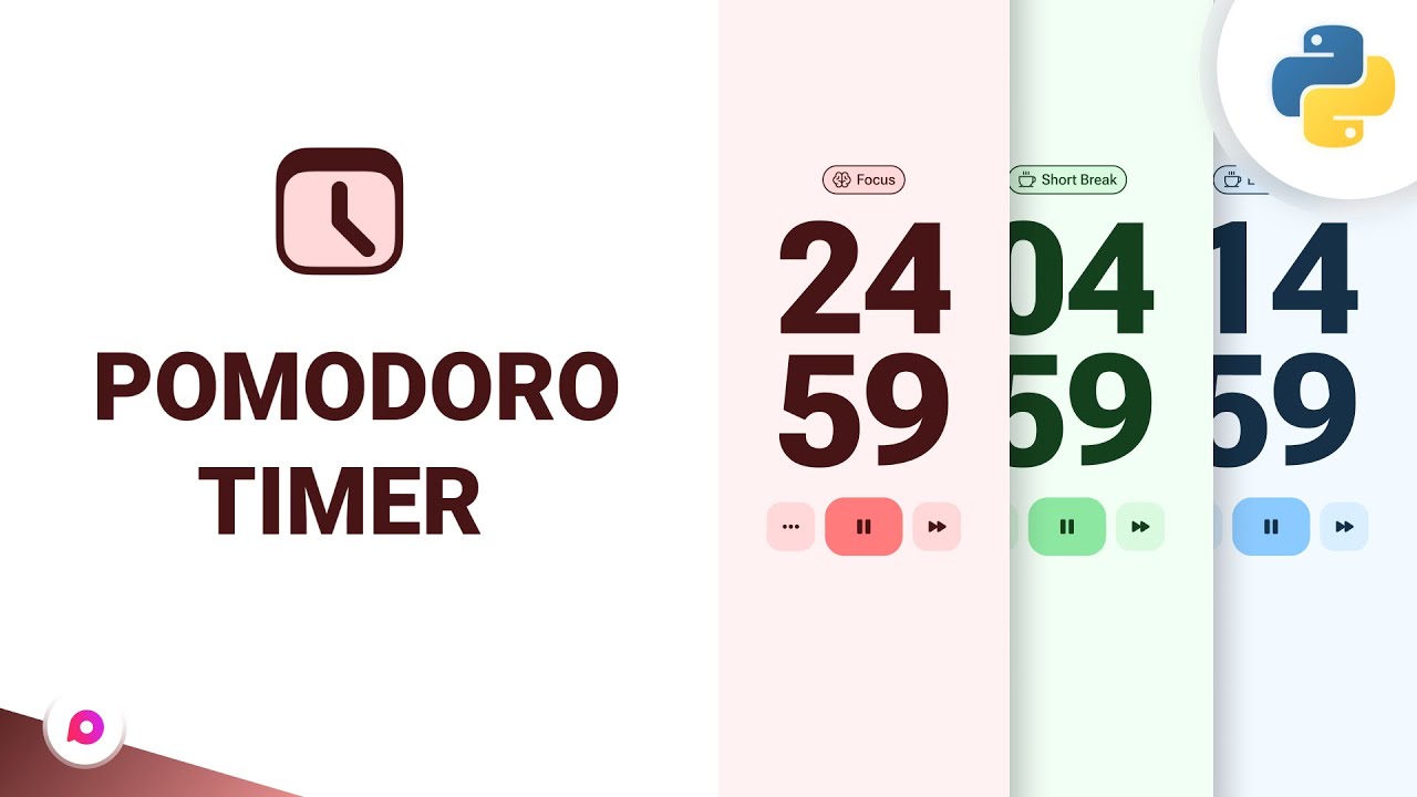 Build a Modern Pomodoro Timer App with Python (Tkinter Tutorial)