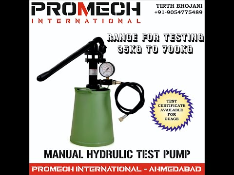 Hand Operated Hydrostatic Test Pump - Manual Hydro Test Pump Latest ...