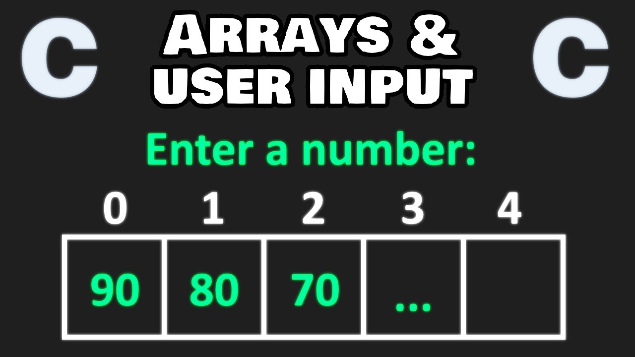 Initialize an array with user input in C ➡️
