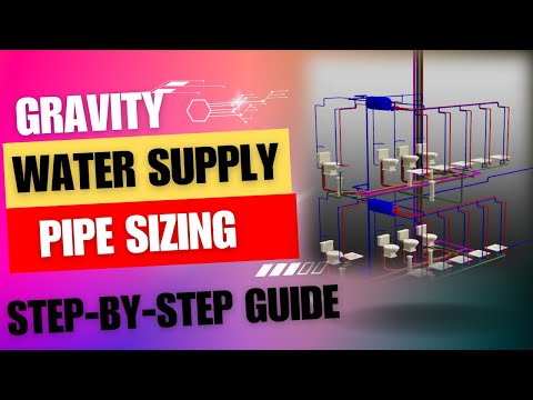 Gravity Water Supply Pipe Sizing || Step-by-Step Guide