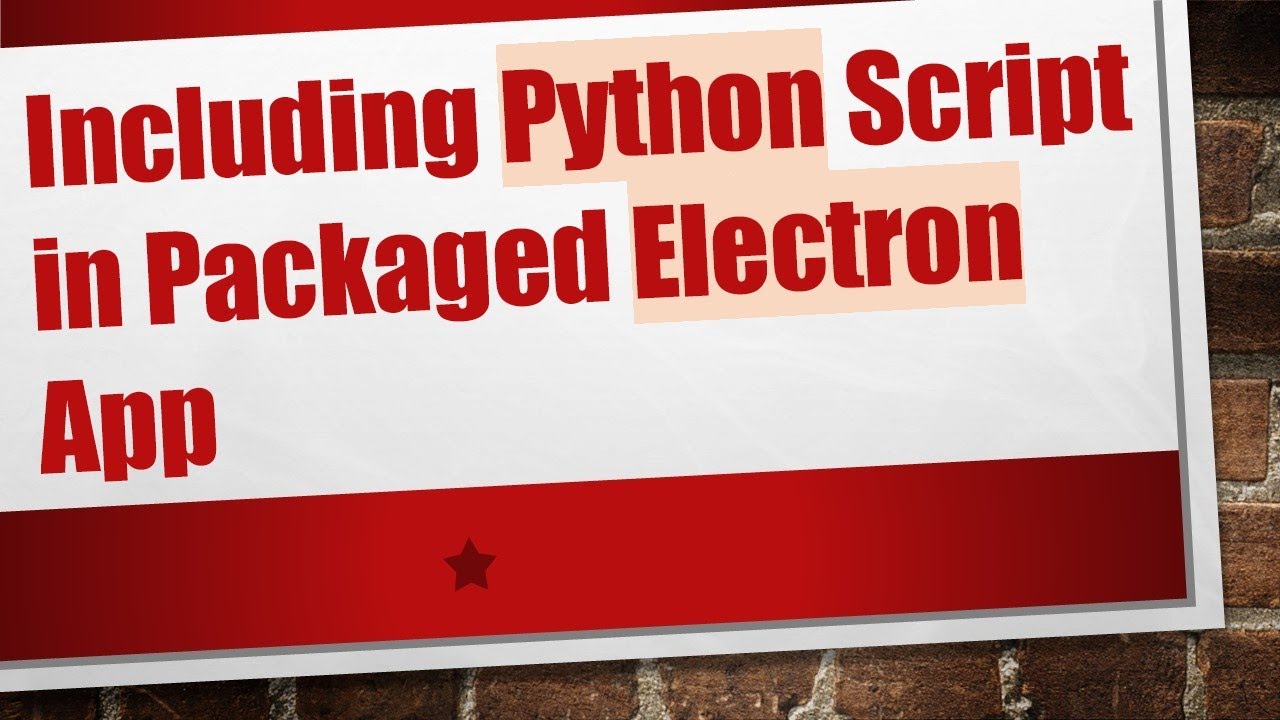 Including Python Script in Packaged Electron App