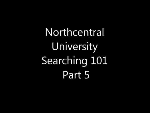 Searching 101 Part 5 - Subject Searching & Database Thesauri