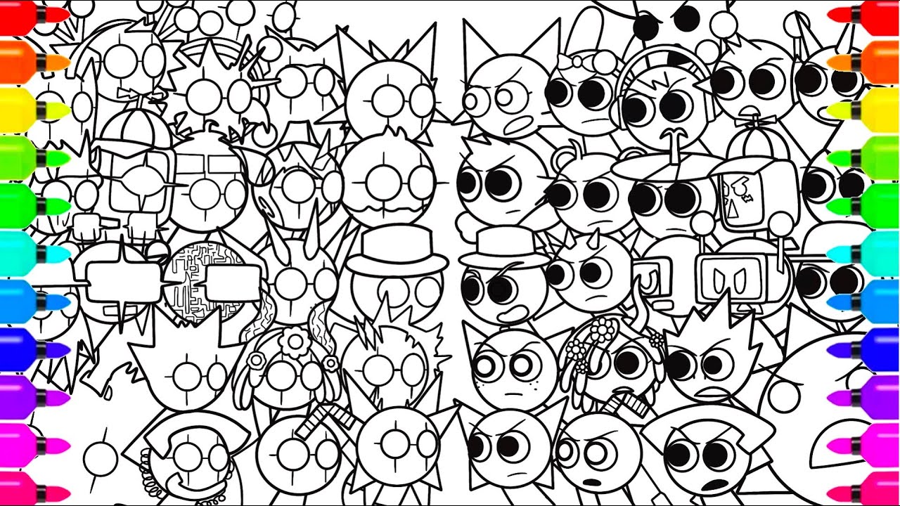 Incredibox Sprunki Final Season Coloring Pages  / How to Color all Characters Sprunki