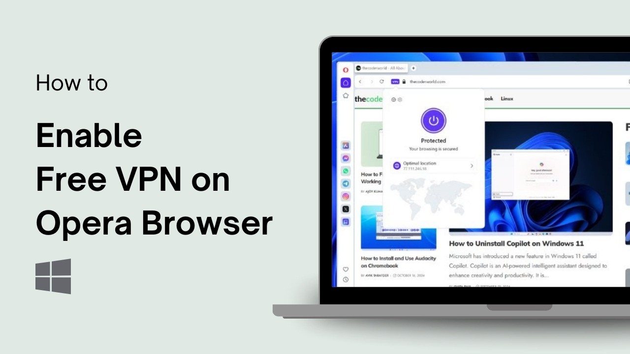 How to Enable Free VPN on Opera Browser