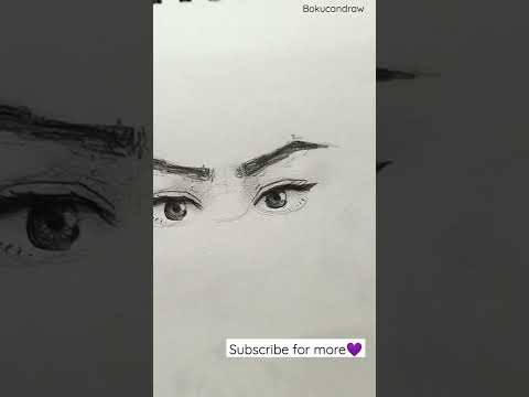 Easy way to draw anime eyes!!π₯#shorts