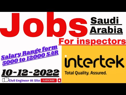 Intertek Company Hiring Quality Control Inspectors in Saudi Arabia| New Jobs In Saudi Arabia 2022