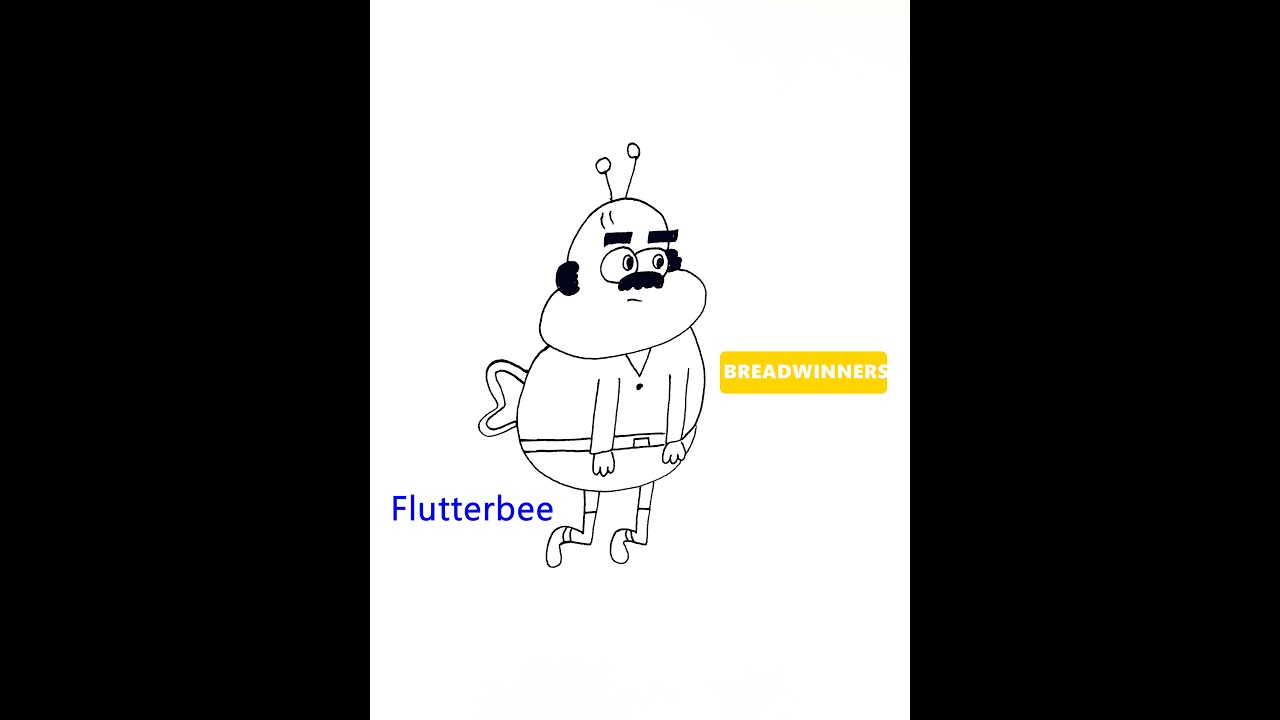 How to Draw Flutterbee from Breadwinners animation step by step | #shorts