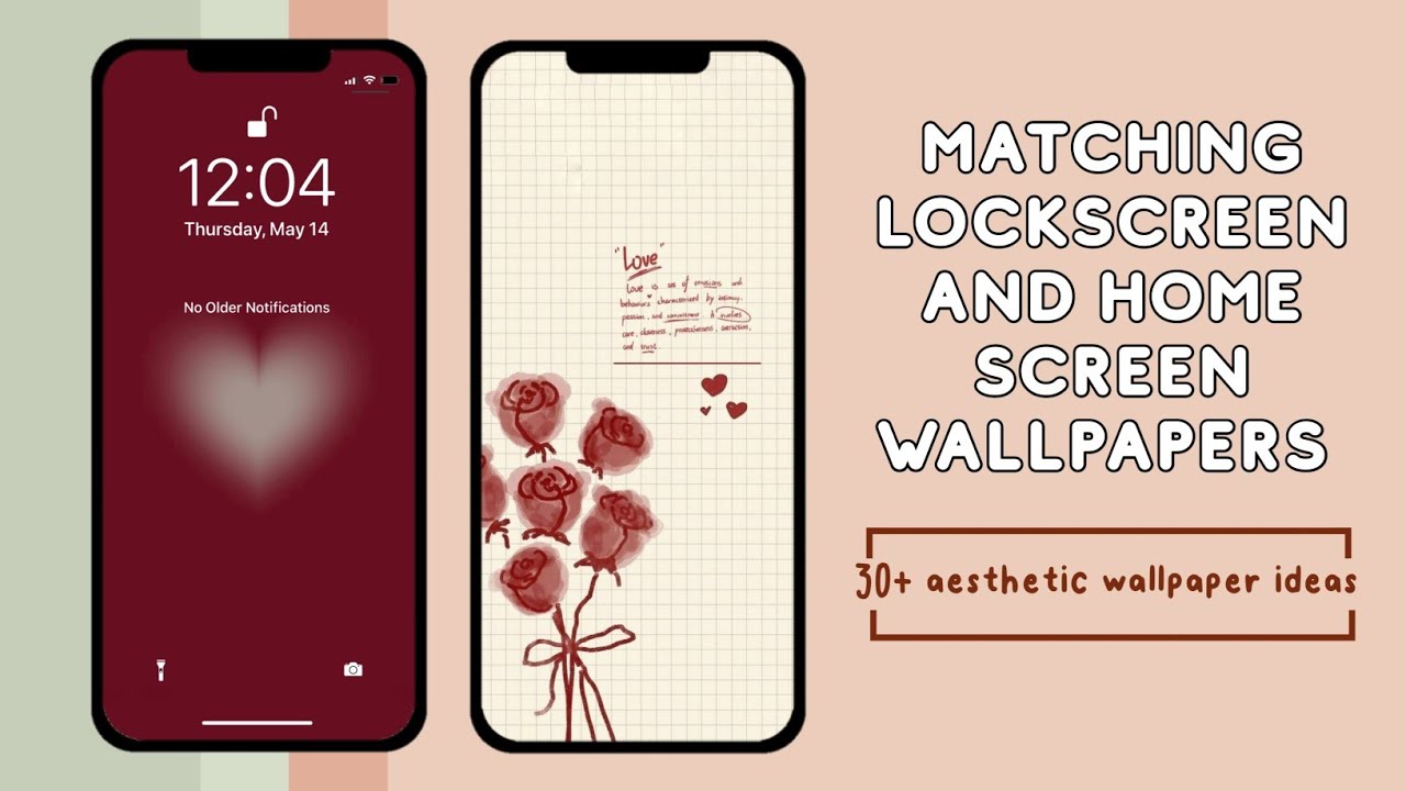 AESTHETIC MATCHING LOCKSCREEN AND HOMESCREEN WALLPAPERS 🌷 (30+ ideas)