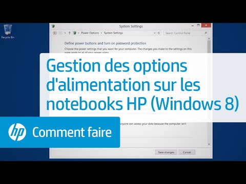 Gestion des options d'alimentation sur les notebooks HP (Windows 8)