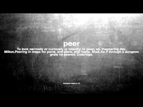 What does peer mean