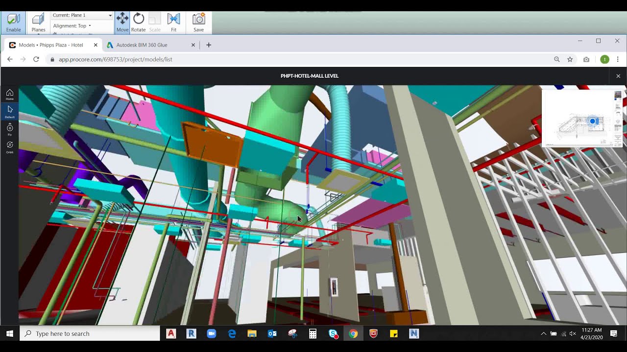 Procore 3D model web viewer Phipps Plaza