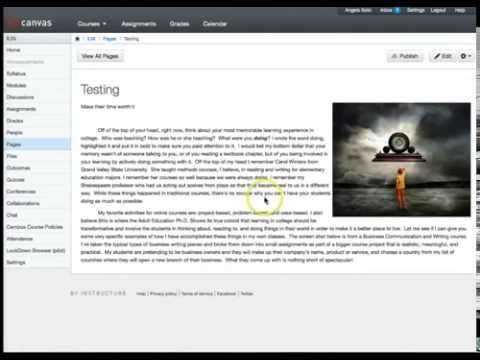 Embedding images and multimedia in Canvas
