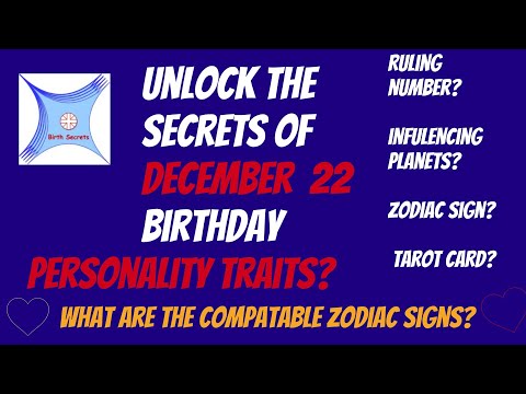 December 22 birthday personality & compatibility #zodiac #astrology #numerology #tarotcards #planets