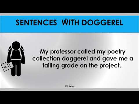 DOGGEREL # Improve English # Meaning and 5 sentences # GRE CAT GMAT word # SSC Words
