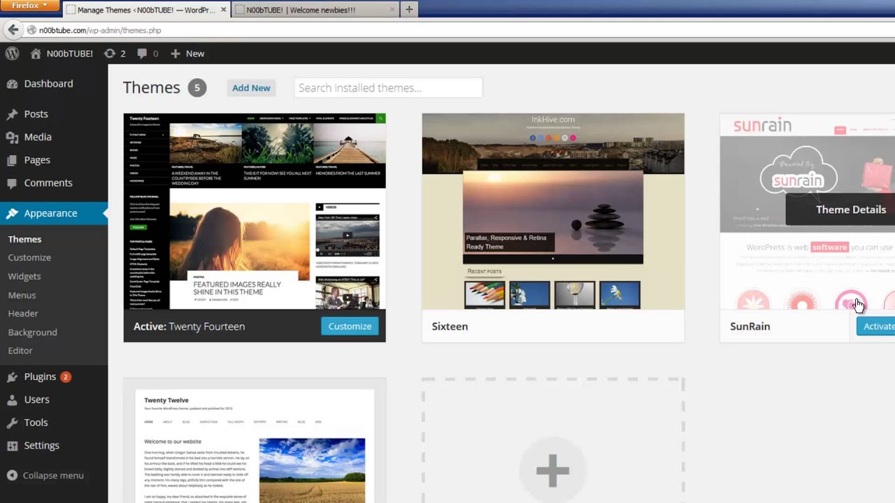 Installing and Managing Themes in WordPress