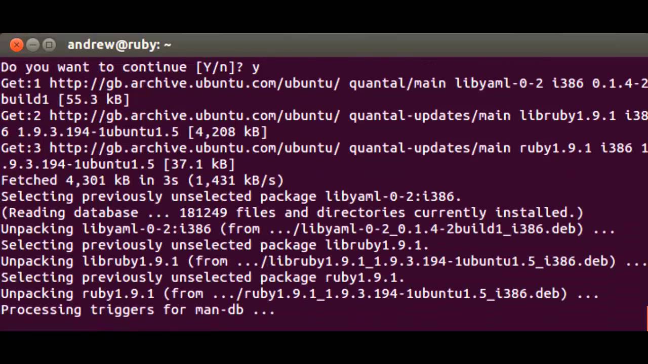 RUBY Your First Steps