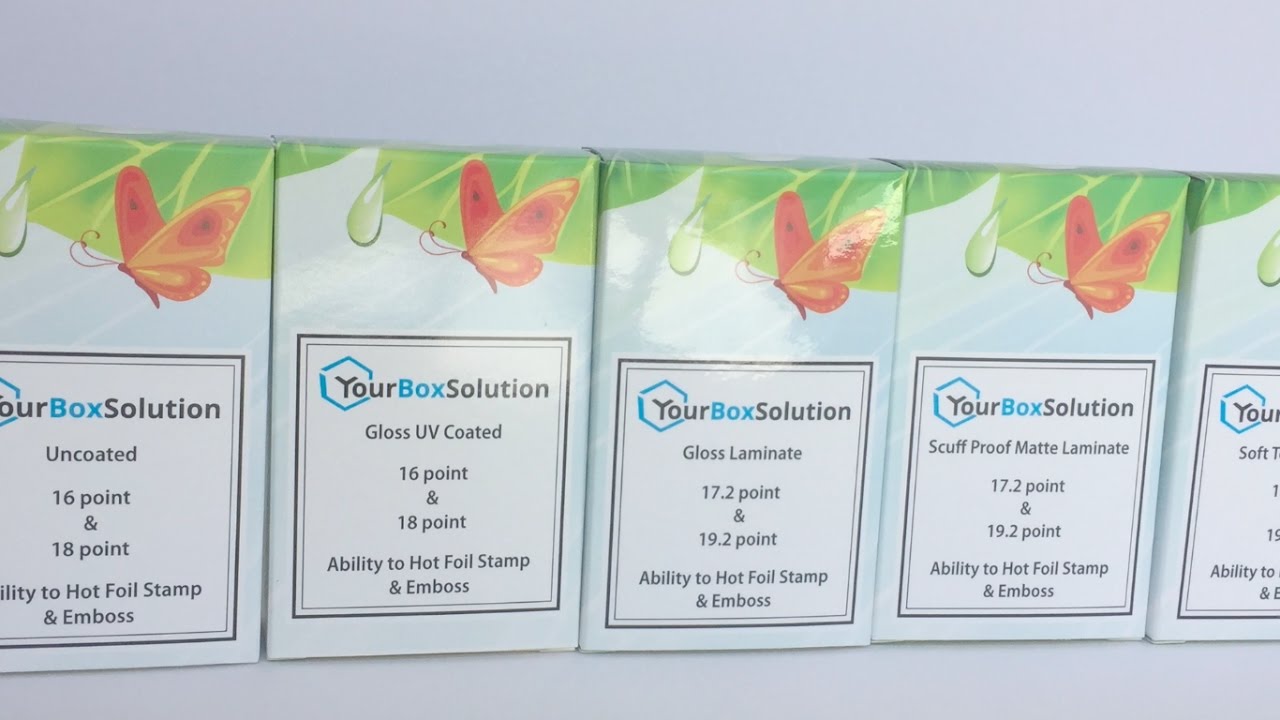 Custom Printed Box / Folding Carton Coating Options from YourBoxSolution.com