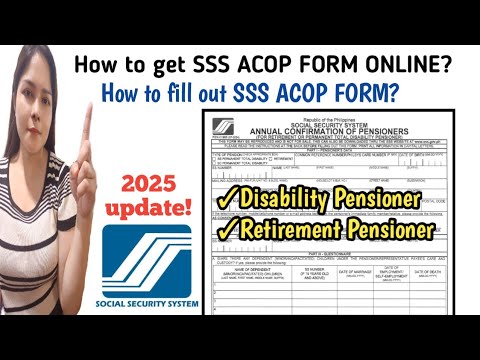 How to fill out SSS ACOP FORM for Retirement / Disability Pensioner?