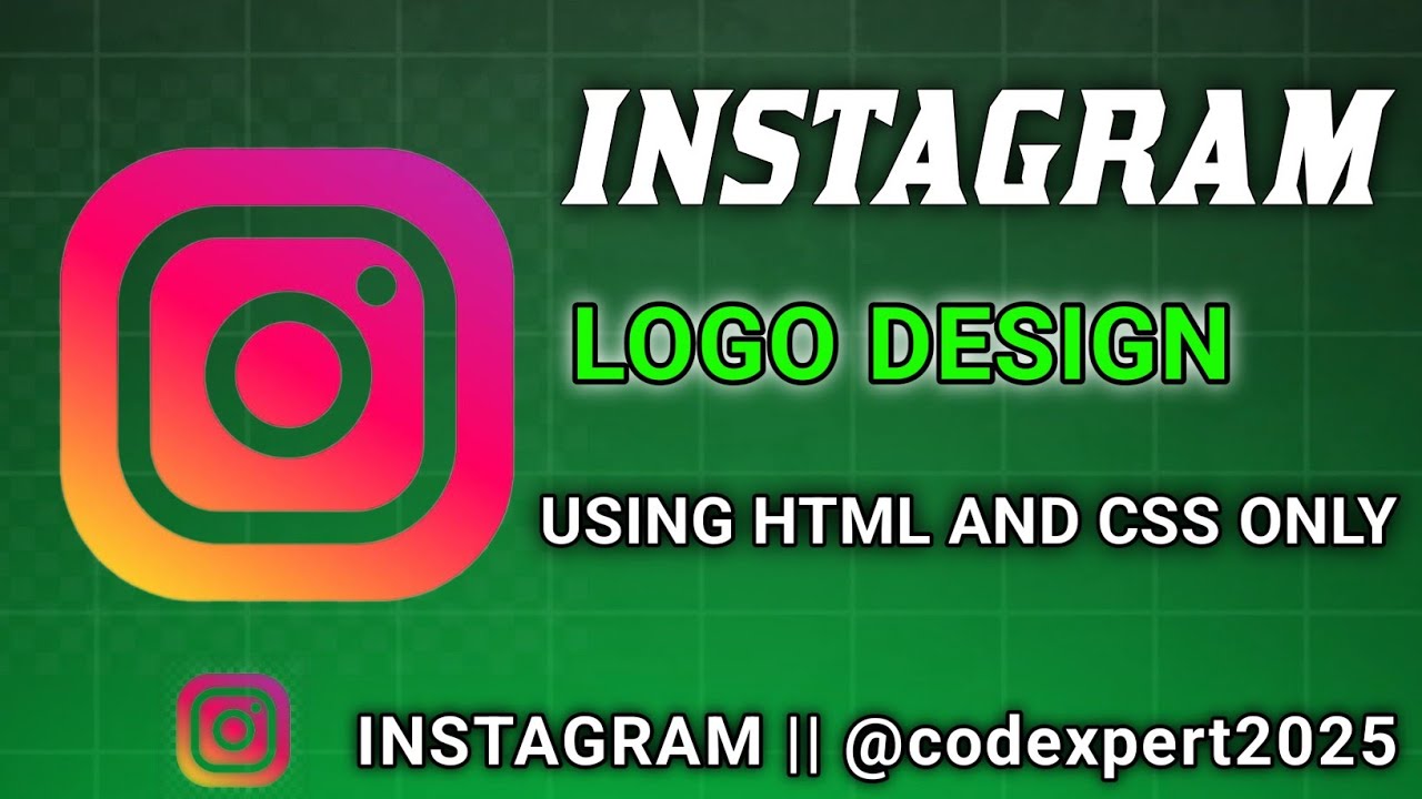 How to make Logo using HTML & CSS | Instagram logo design 2025 using css #codexpert