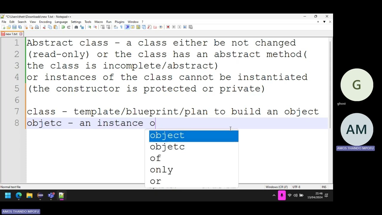 Java Computer Science 2A: Semester Test 2 2023 Question 1 Memo   #programming #java #fyp