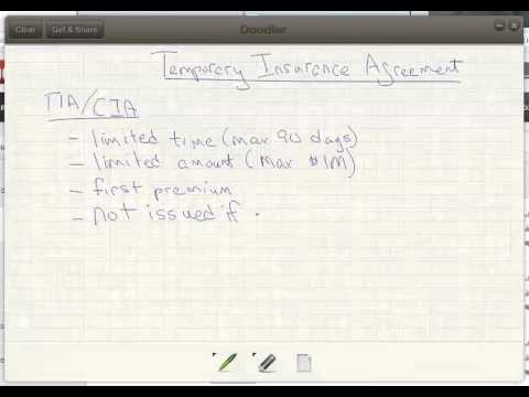 LLQP Temporary Insurance Agreement