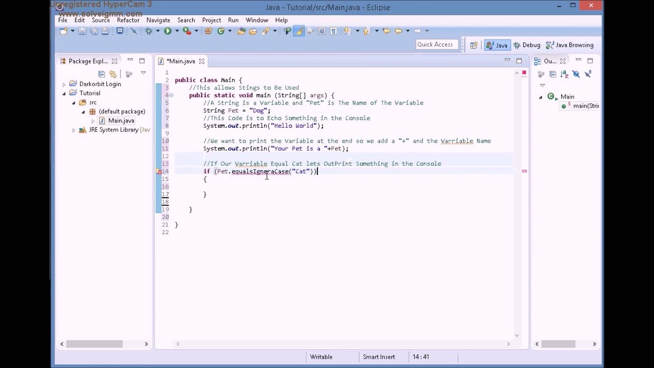 First Java Project (Hello World Tutorial) Explained!