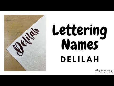 Lettering Names || Delilah #shorts