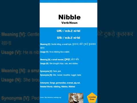 Nibble meaning pronunciation and synonyms #Shorts