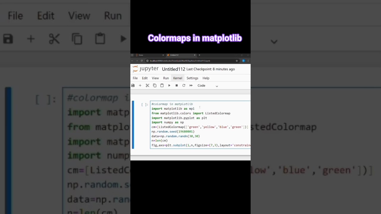 Part78 Colormaps in matplotlib #programming #codingshorts #pythonprogramming #179
