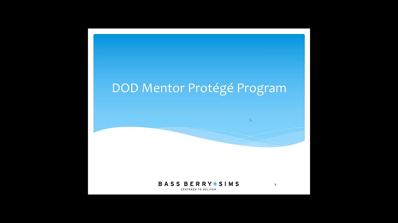 SBA & DOD All Small Mentor Protégé Program Joint Ventures