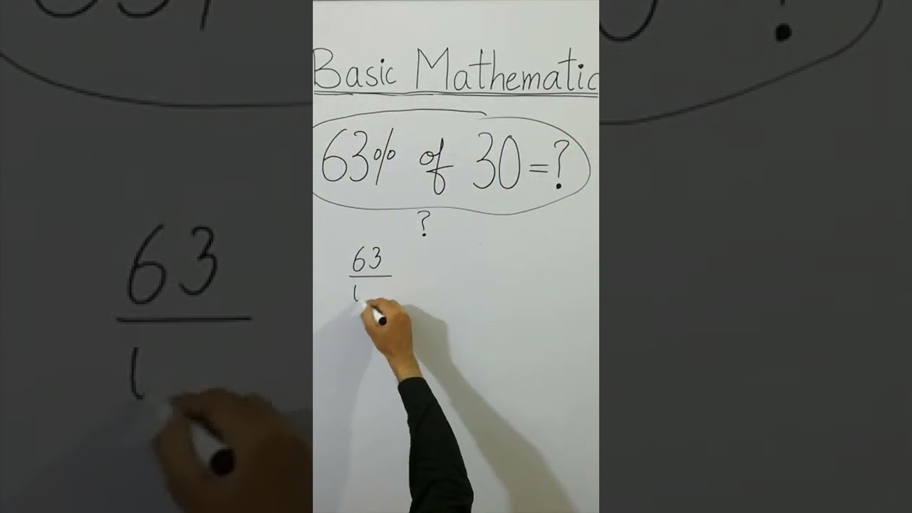 😳 CLEAN BASIC MATHEMATICS 63% of 30=? NO CALCULATORS ALLOWED! #Shorts