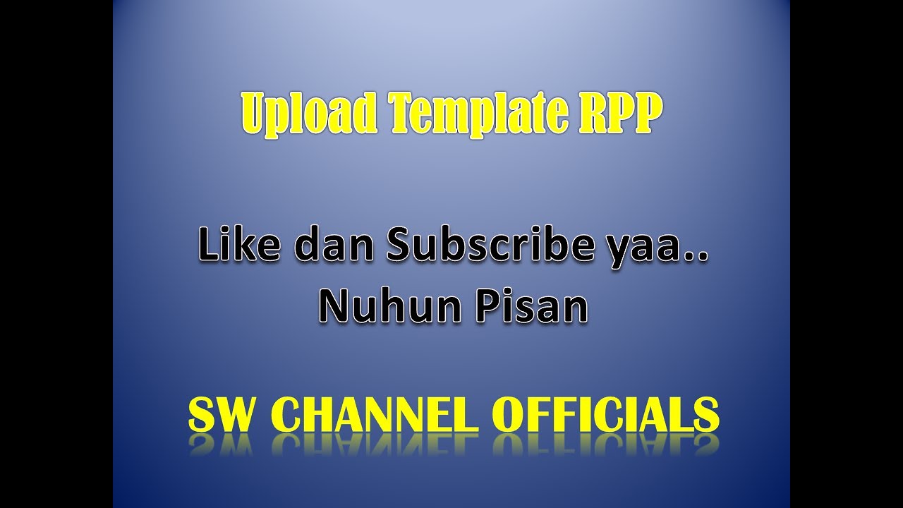 Upload Template RPP