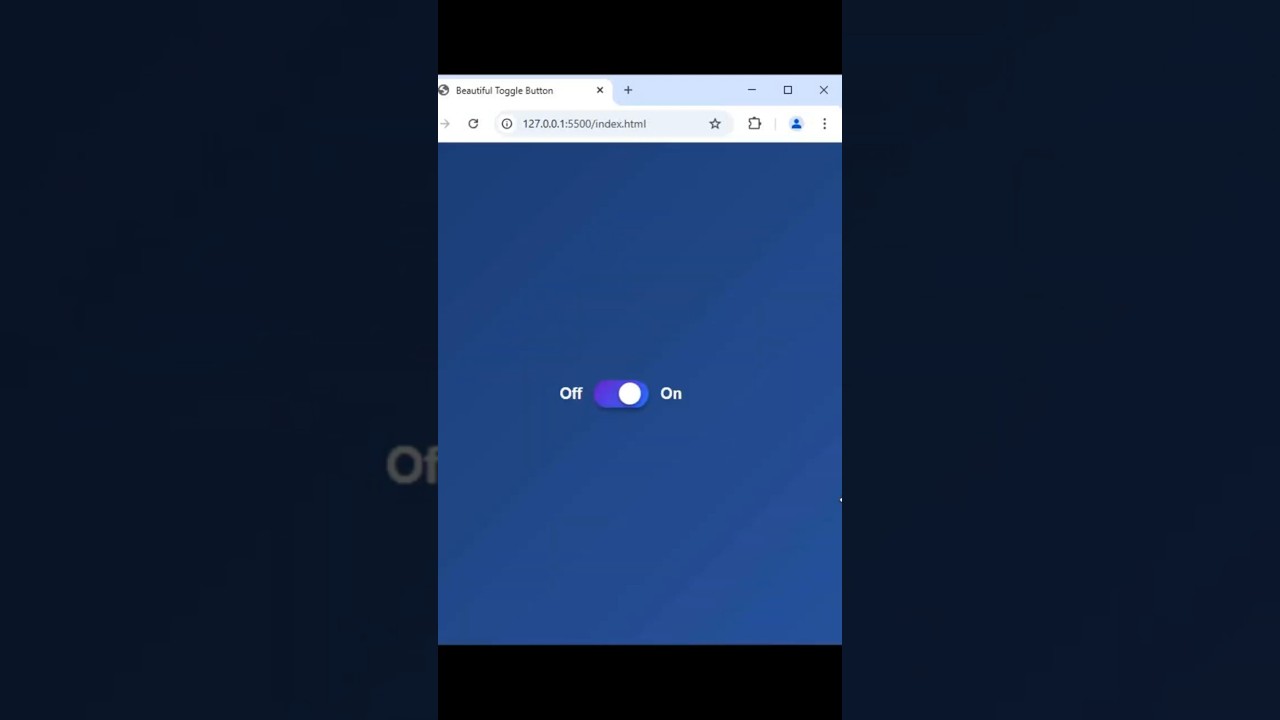Toggle Button with HTML, CSS & JavaScript #shorts