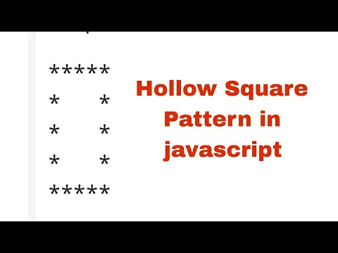 Hollow Square Pattern Using Javascript | Pattern interview question #coding #interviewquestions