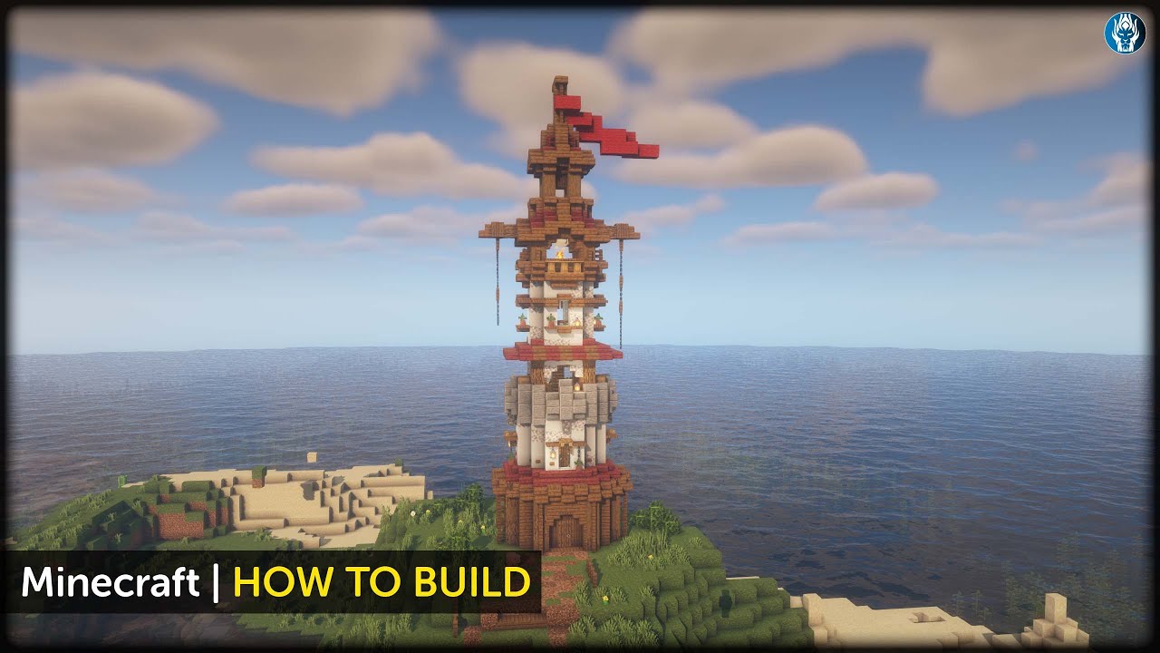 Minecraft How to Build a Lighthouse Tutorial - Minecraft Builders