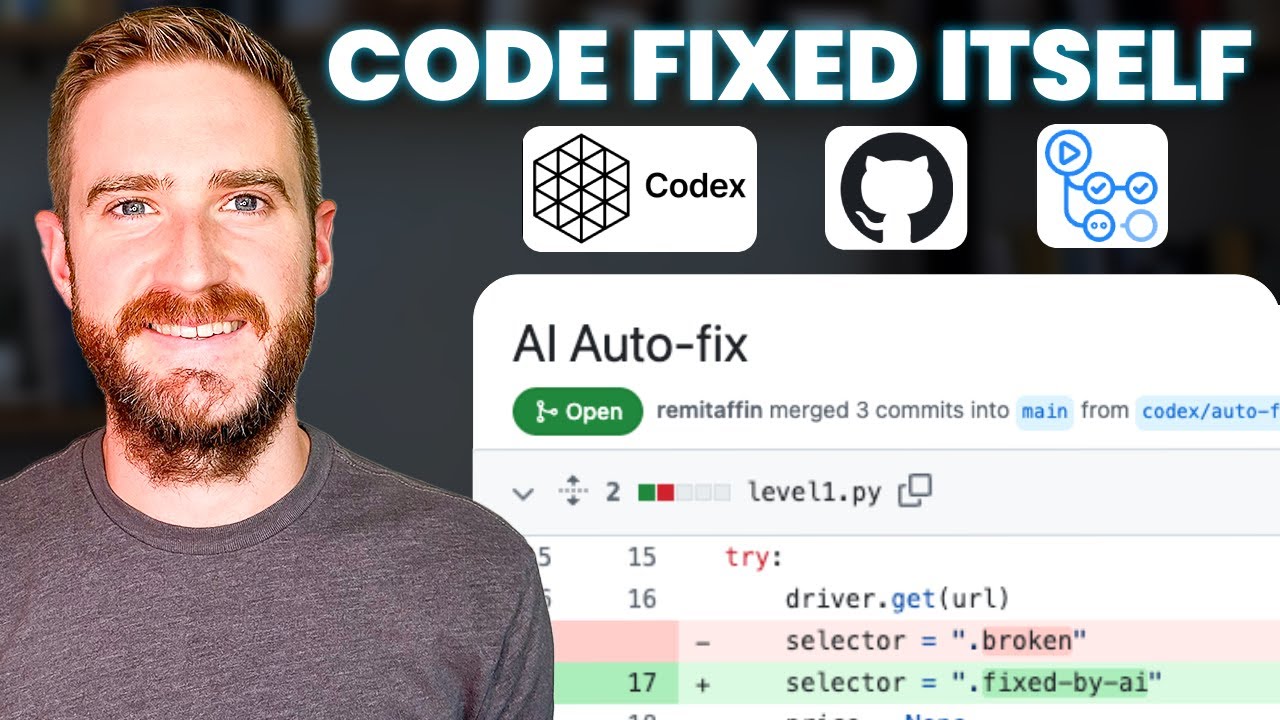 AI Fixed My Code While I Slept! (OpenAI Codex + Github Actions)