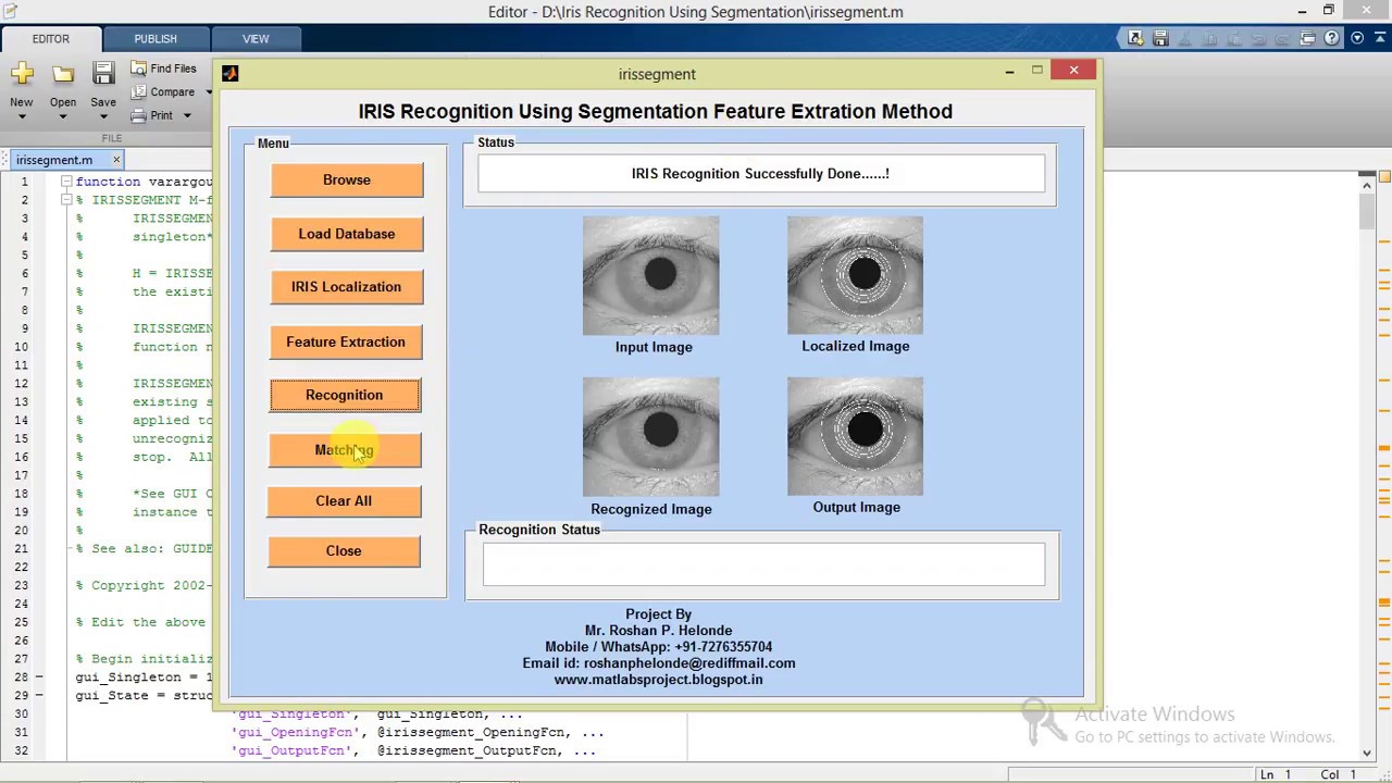 Matlab code for Iris Recognition using Image Processing Matlab Project with Source Code